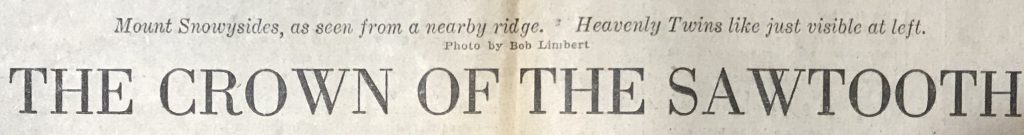Robert Limbert (1885-1933) - IDAHO: A Climbing Guide