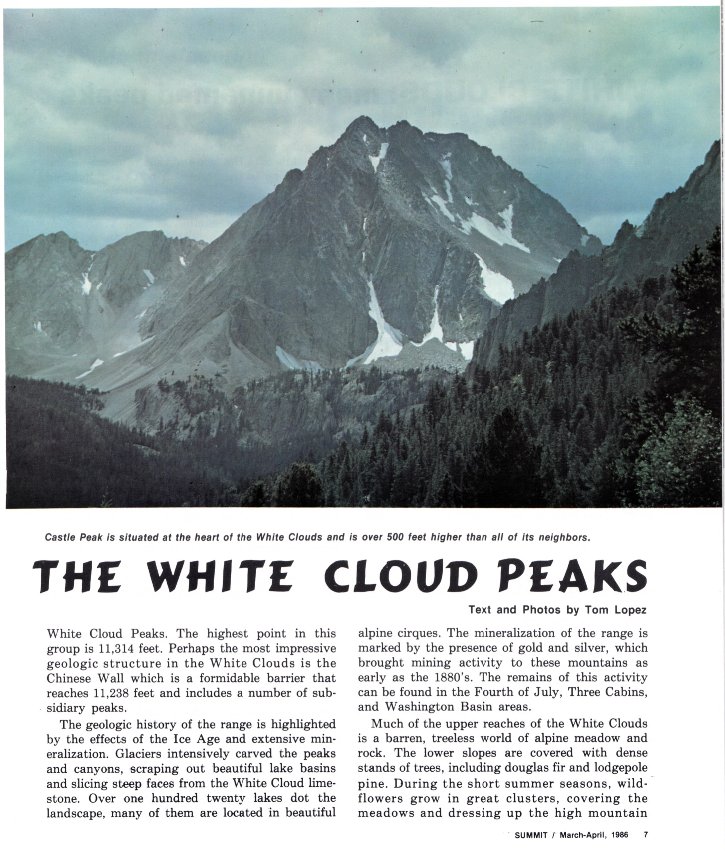 The White Cloud Peaks - IDAHO: A Climbing Guide