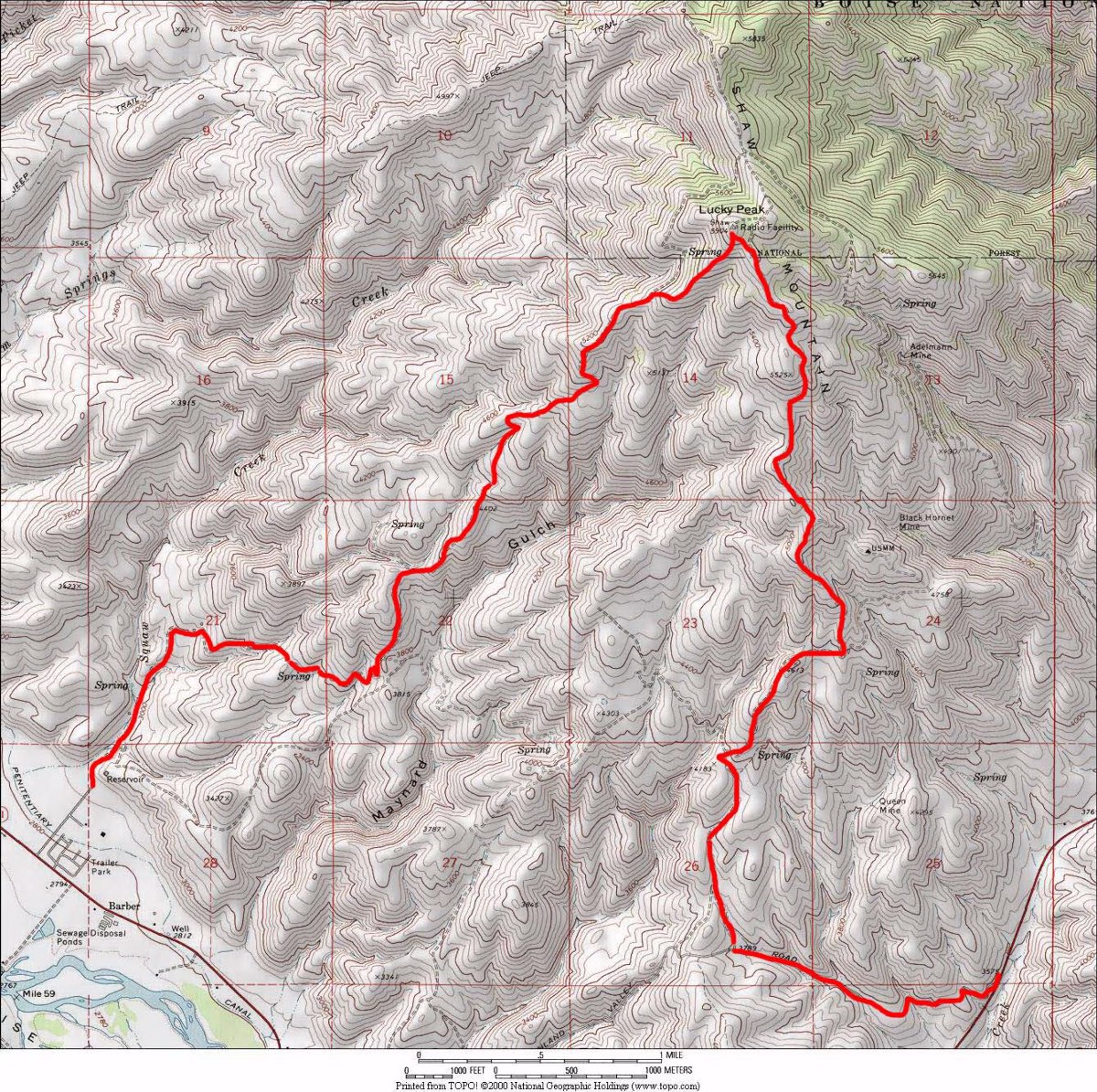 Shaw Mountain (a.k.a. Lucky Peak) - IDAHO: A Climbing Guide